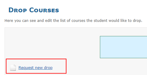 How to Submit a Drop Request
