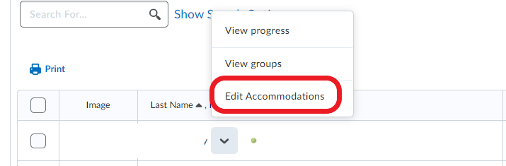 How to Grant Quiz Accommodations from the Classlist