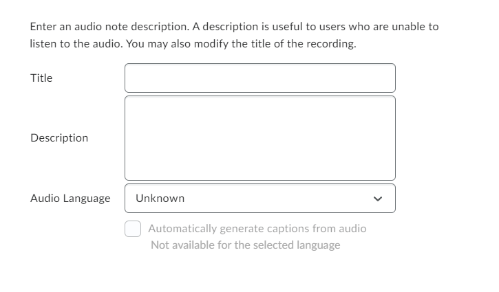 User Guide: Audio Recorder