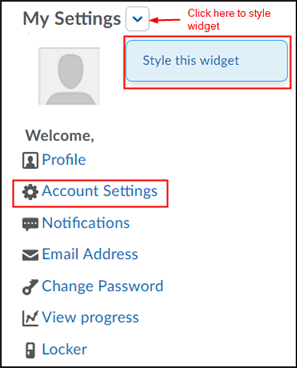 User Guide: Account Settings