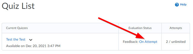 How to View Quiz Answers and Feedback